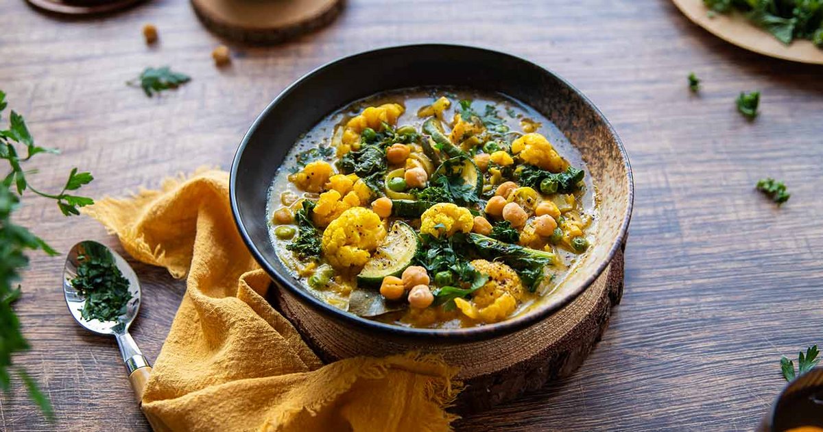 Chowder met boerenkool en kikkererwten | Recept | Kikkoman