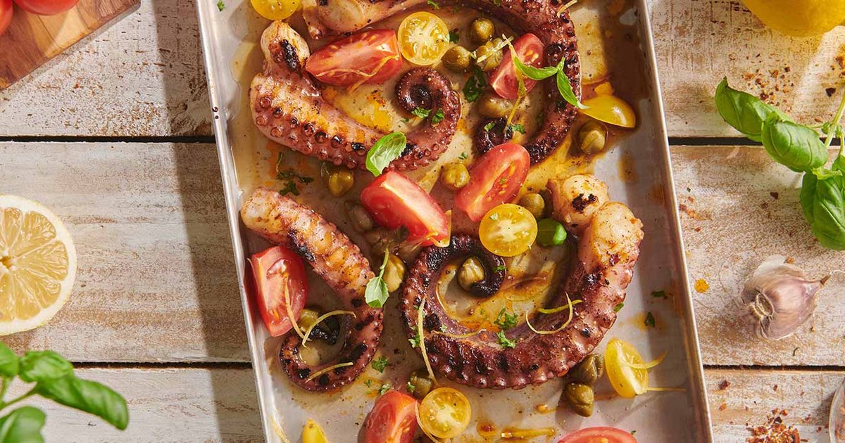 Gegrilde octopus met ponzusaus en kappertjes | Recept | Kikkoman