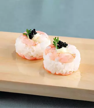 Sushi met garnalengarnering | Kikkoman